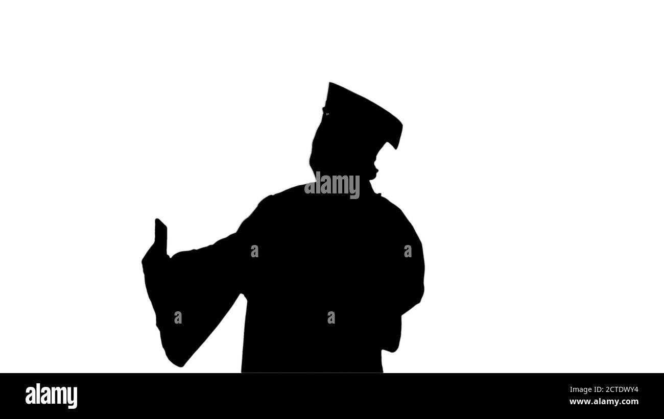 Female graduate silhouette Black and White Stock Photos & Images - Alamy