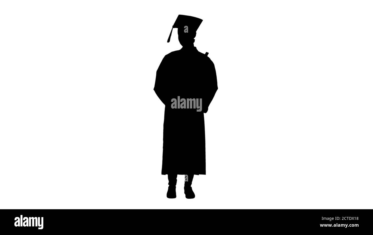Female graduate silhouette Cut Out Stock Images & Pictures - Alamy