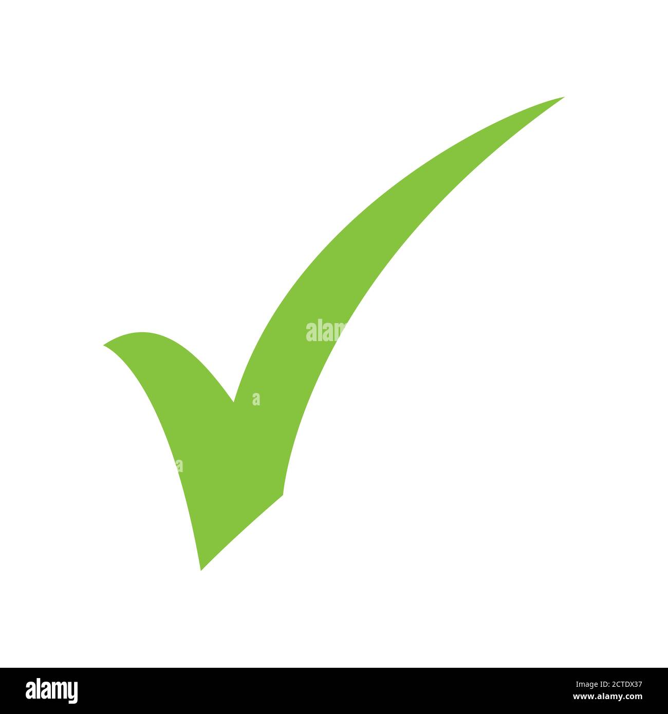 Green check symbol, simple flat vector illustration design Stock Vector ...