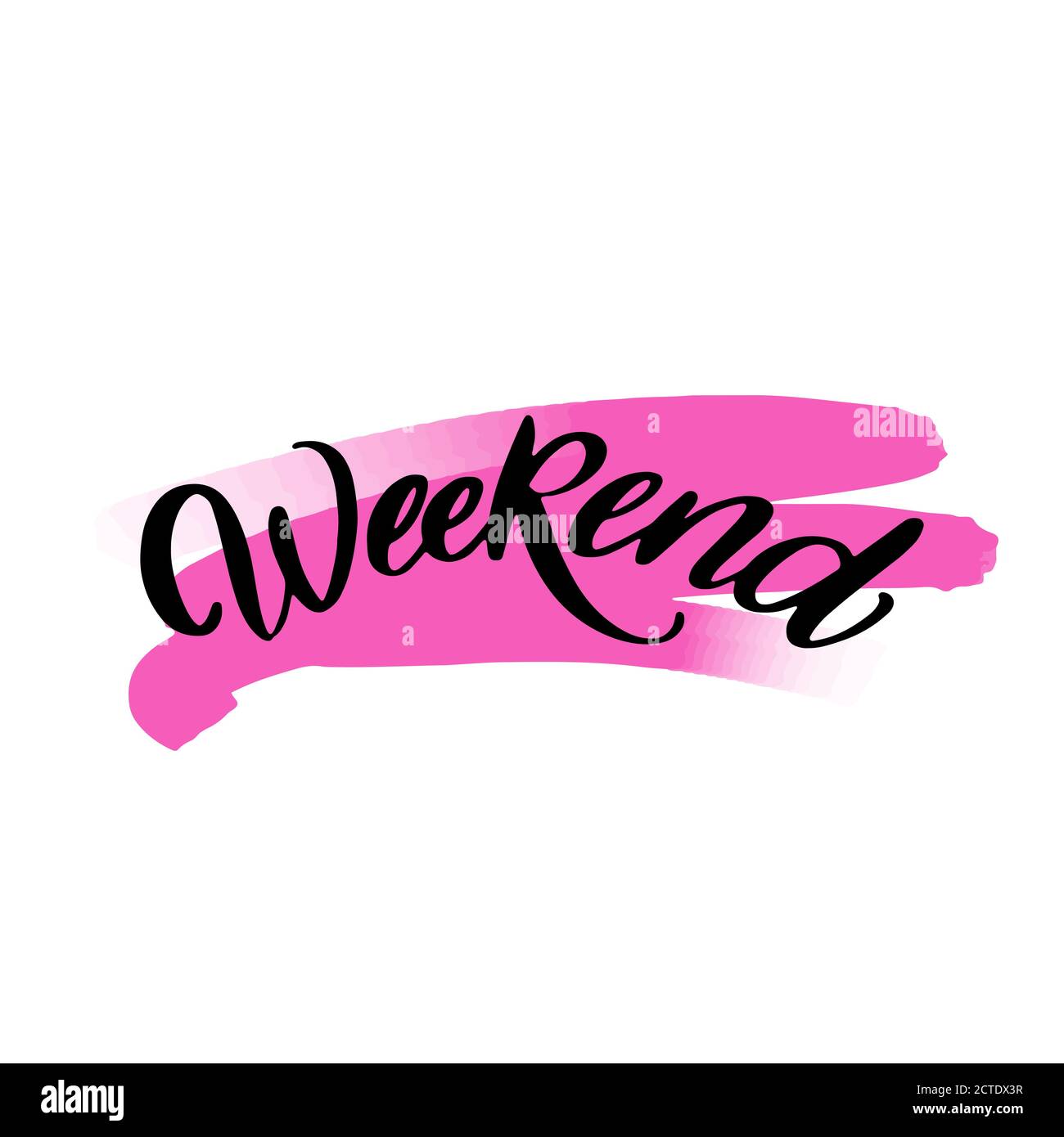 Weekend lettering wrote by brush. Weekeng calligraphy Stock Vector ...