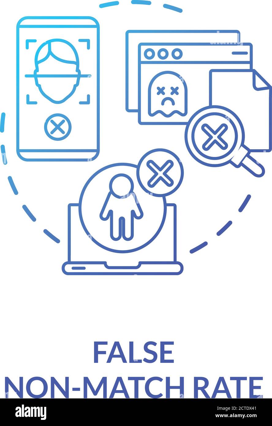 False non-match rate concept icon Stock Vector Image & Art - Alamy