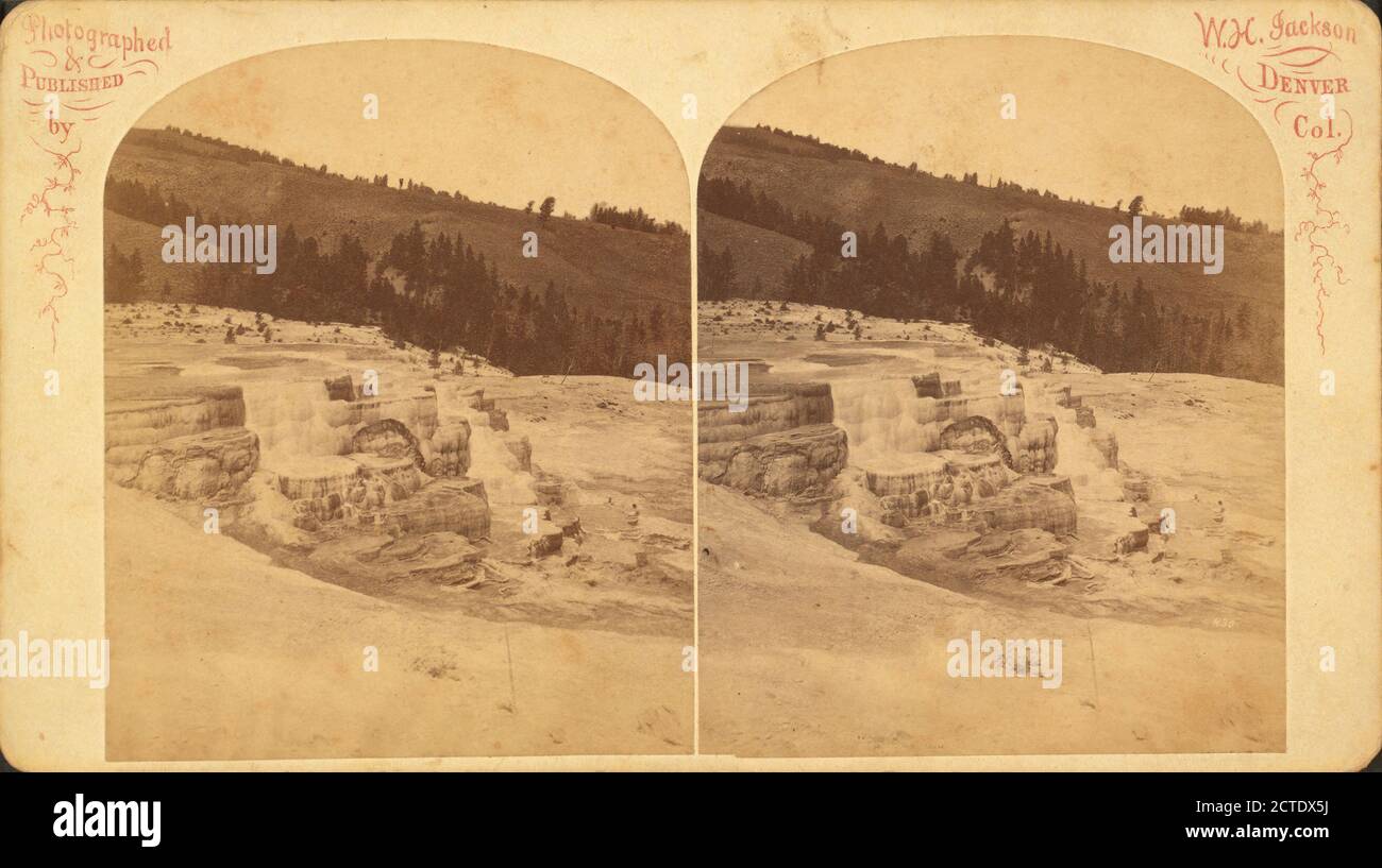 Mammoth hot springs., Jackson, William Henry (1843-1942), Geographical ...