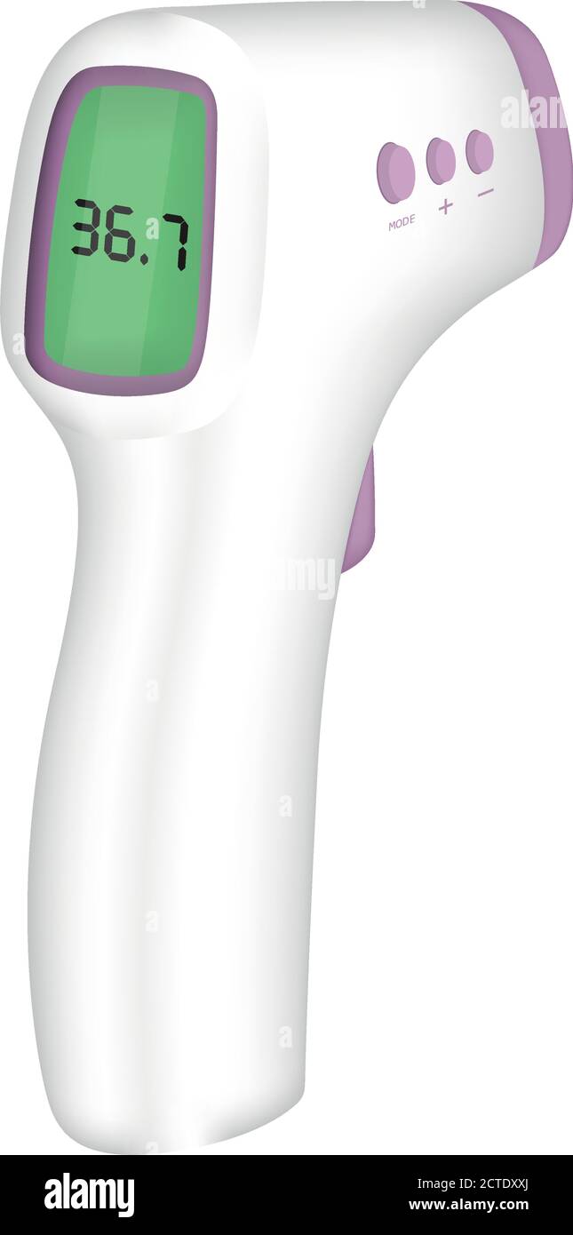 Digital infrared thermometer. Medical equipment - Vector illustration ...