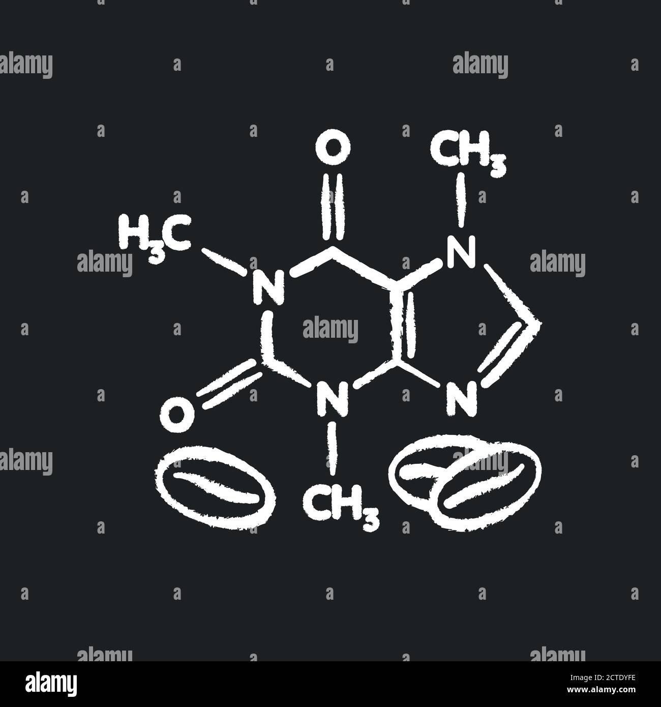 Caffeine molecule Stock Vector Images - Alamy