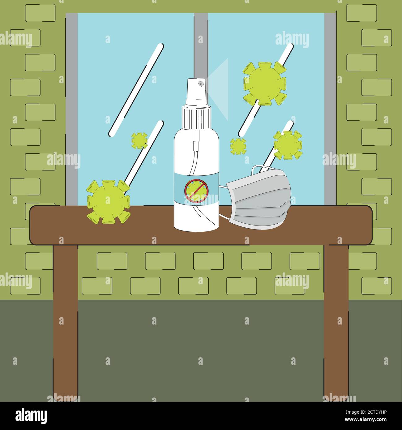 Biosafety protocols poster. Make use of alcohol - Vector Stock Vector ...