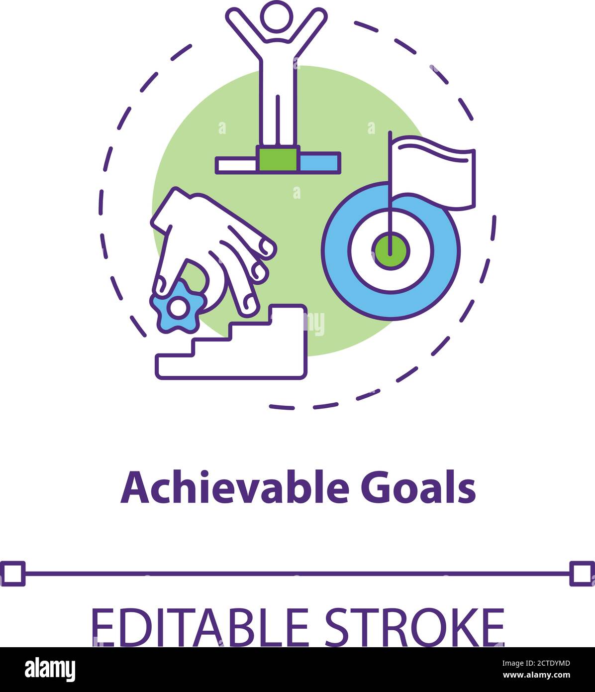 Businessman drawing goals Stock Vector Images - Alamy