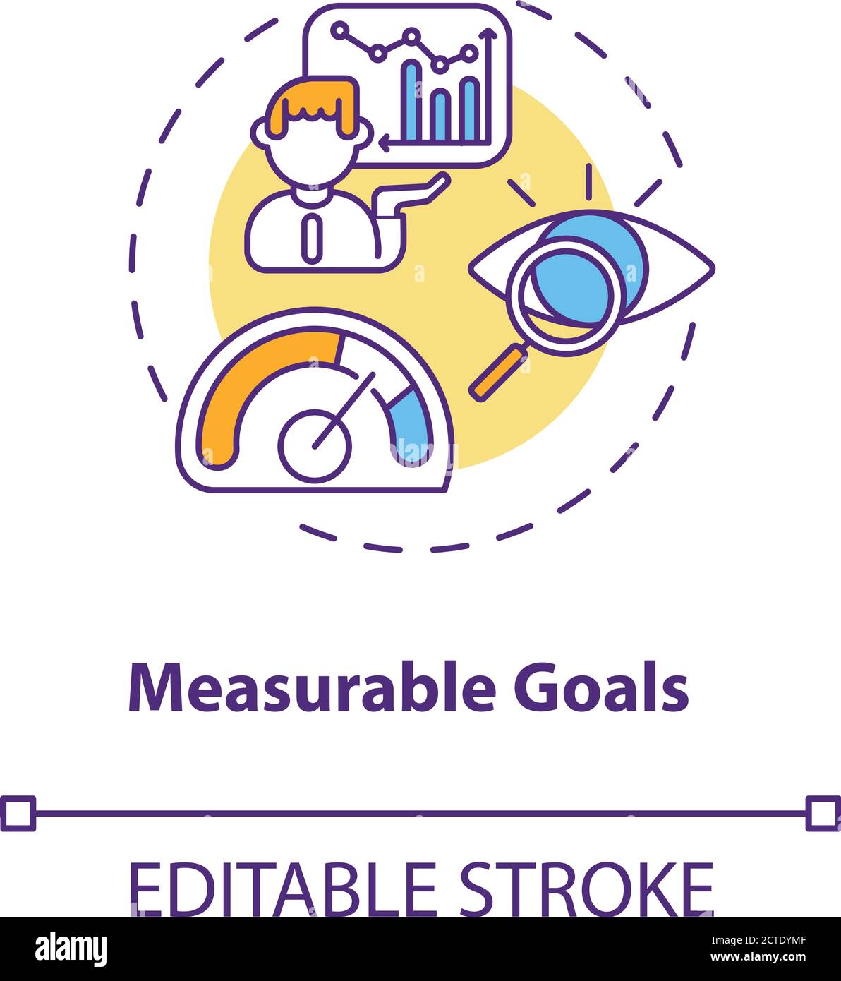 Measurable goals concept icon Stock Vector Image & Art - Alamy