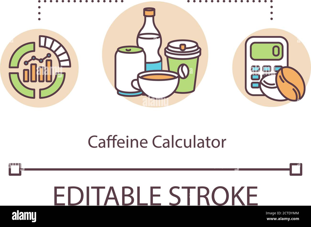 Caffeine calculator concept icon Stock Vector Image & Art - Alamy