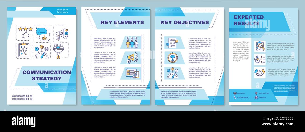 Communication strategy brochure template Stock Vector Image & Art - Alamy