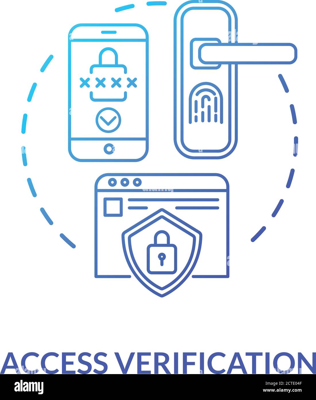 Access Verification Concept Icon Stock Vector Image And Art Alamy