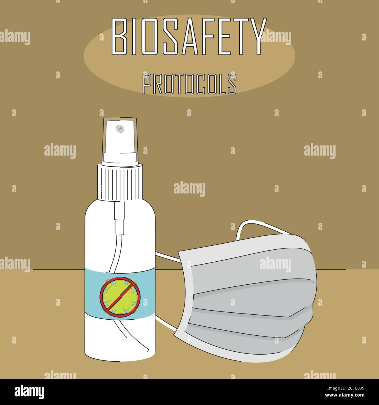 Biosafety protocols poster. Make use of alcohol - Vector Stock Vector ...