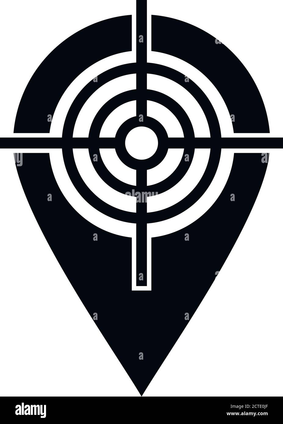 Target pin exploration icon. Simple illustration of target pin ...