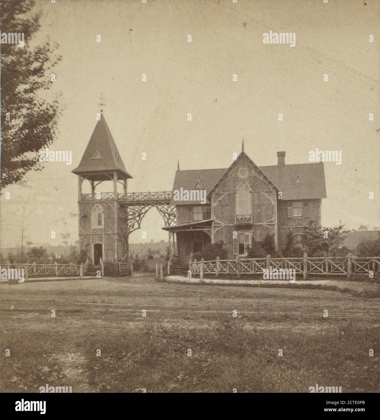 Entrance to Cedar Lawn Cemetery, Dundee Lake., Doremus, John P. (1827 ...