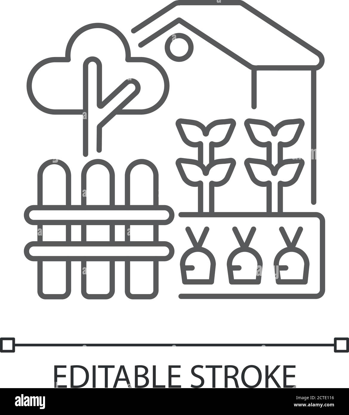 Backyard garden linear icon Stock Vector Image & Art - Alamy