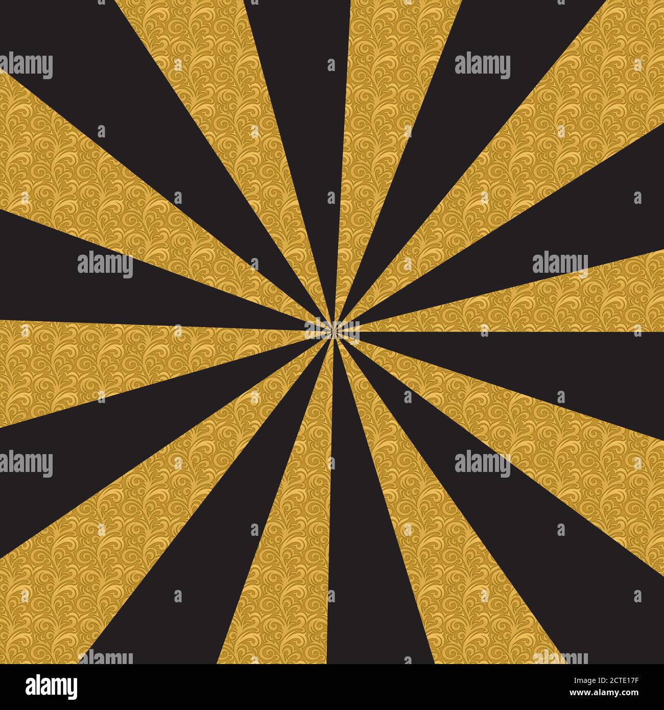 An abstract textured golden sunburst shape background image Stock Photo ...