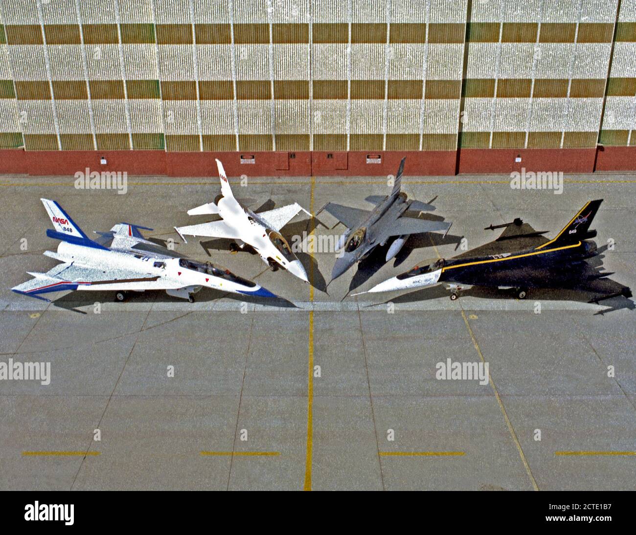 Four different versions of the F-16 were used by Dryden in the 1990s ...