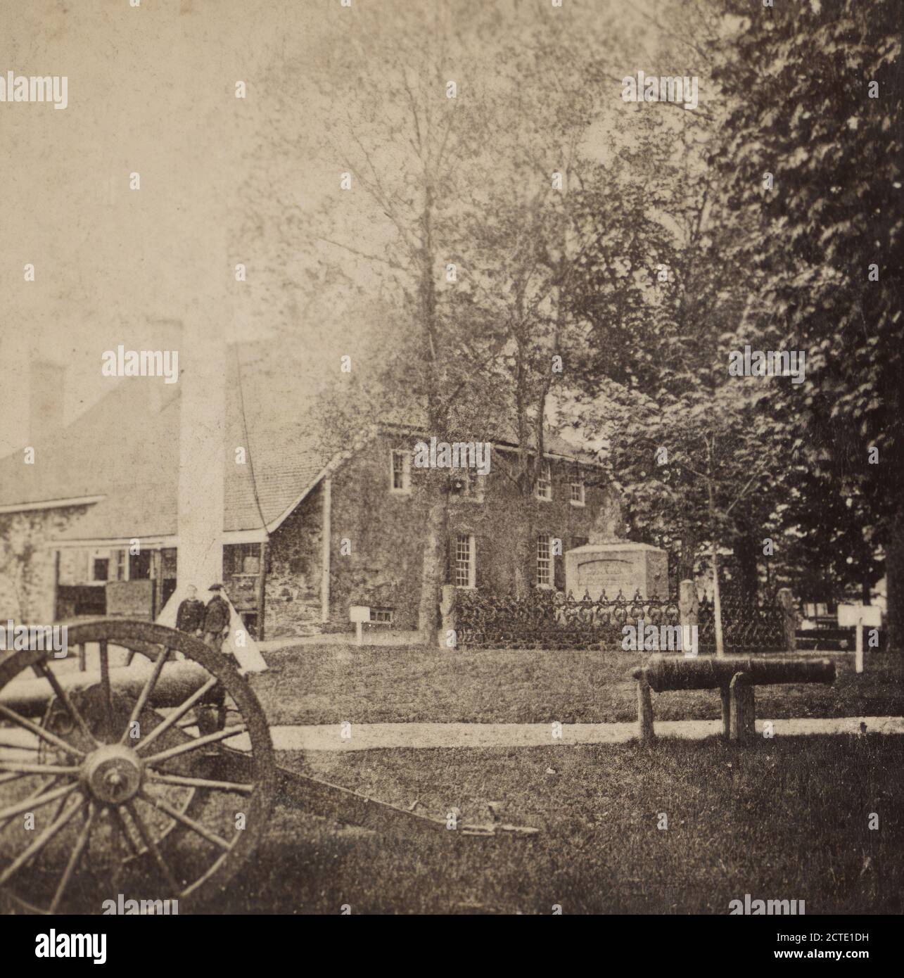 Washington's Headquarters, Newburgh, N.Y. Side view with cannon., 1860 ...