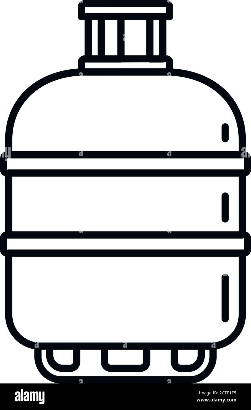 Gas cylinder butane icon. Outline gas cylinder butane vector icon for ...