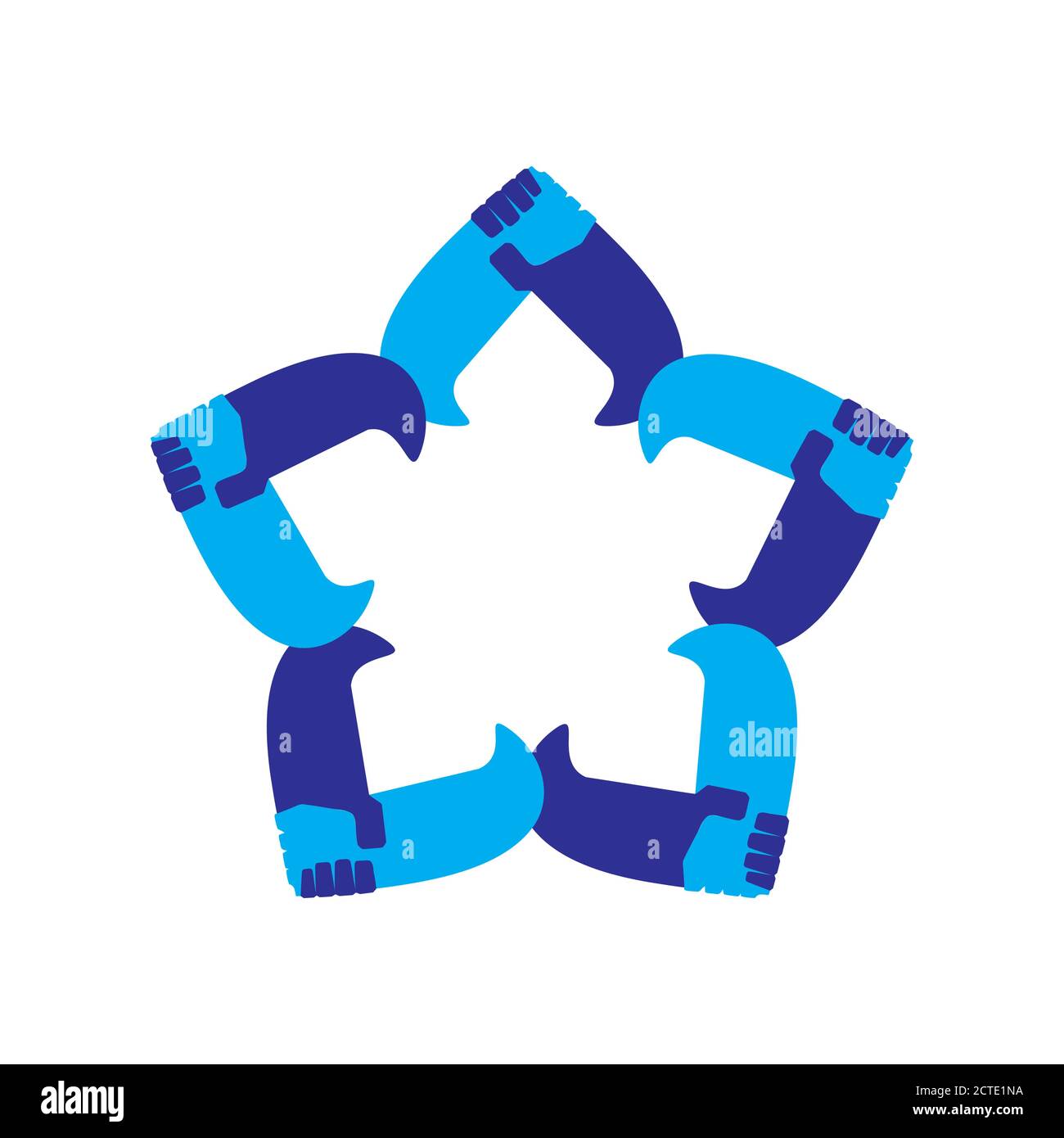 star holding hand team work symbol vector Stock Vector Image & Art - Alamy
