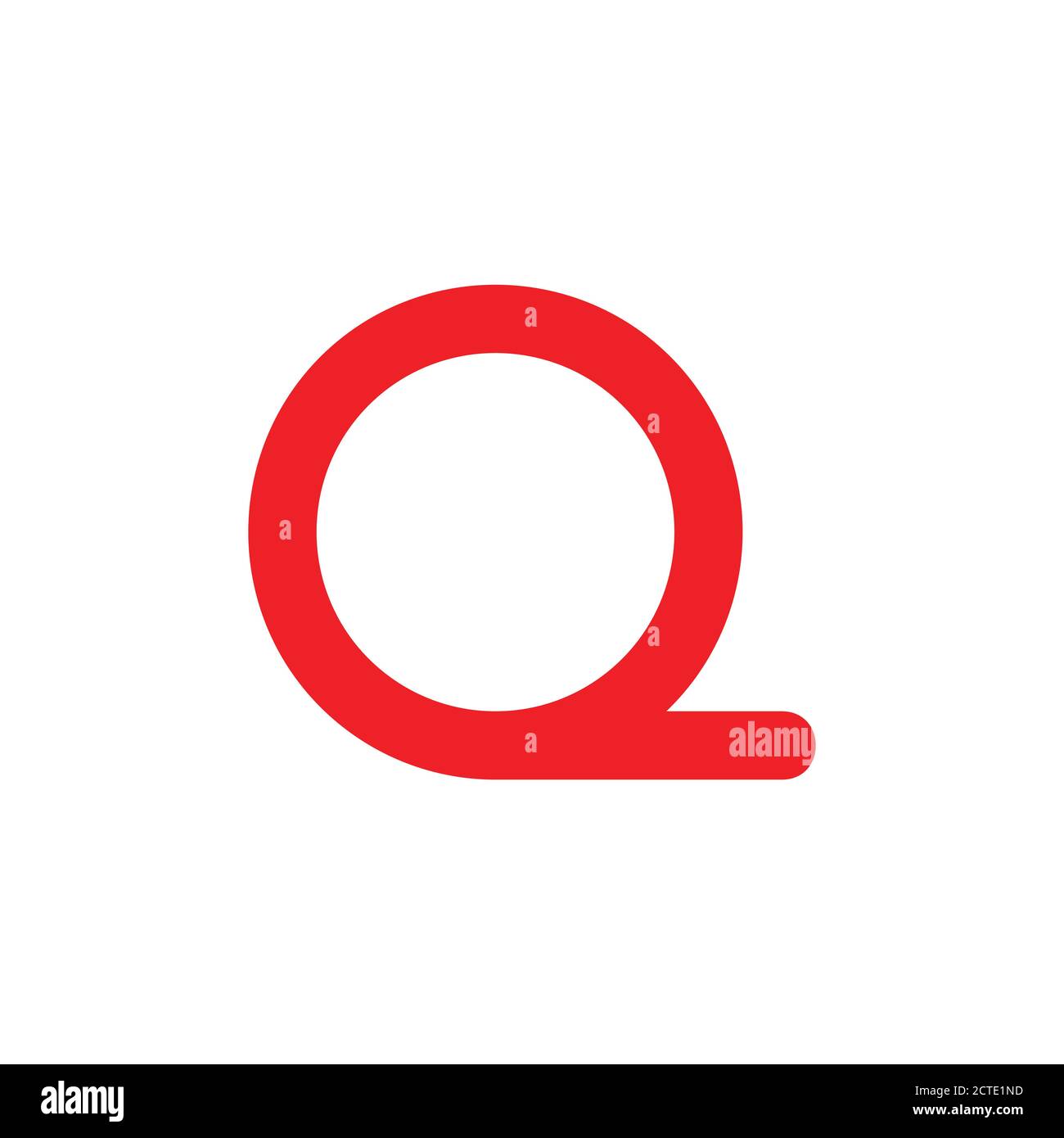 letter q simple circle geometric line art logo vector Stock Vector ...