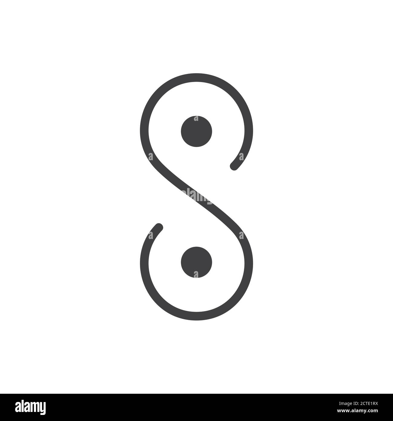 simple infinity dots letter s line symbol logo vector Stock Vector ...