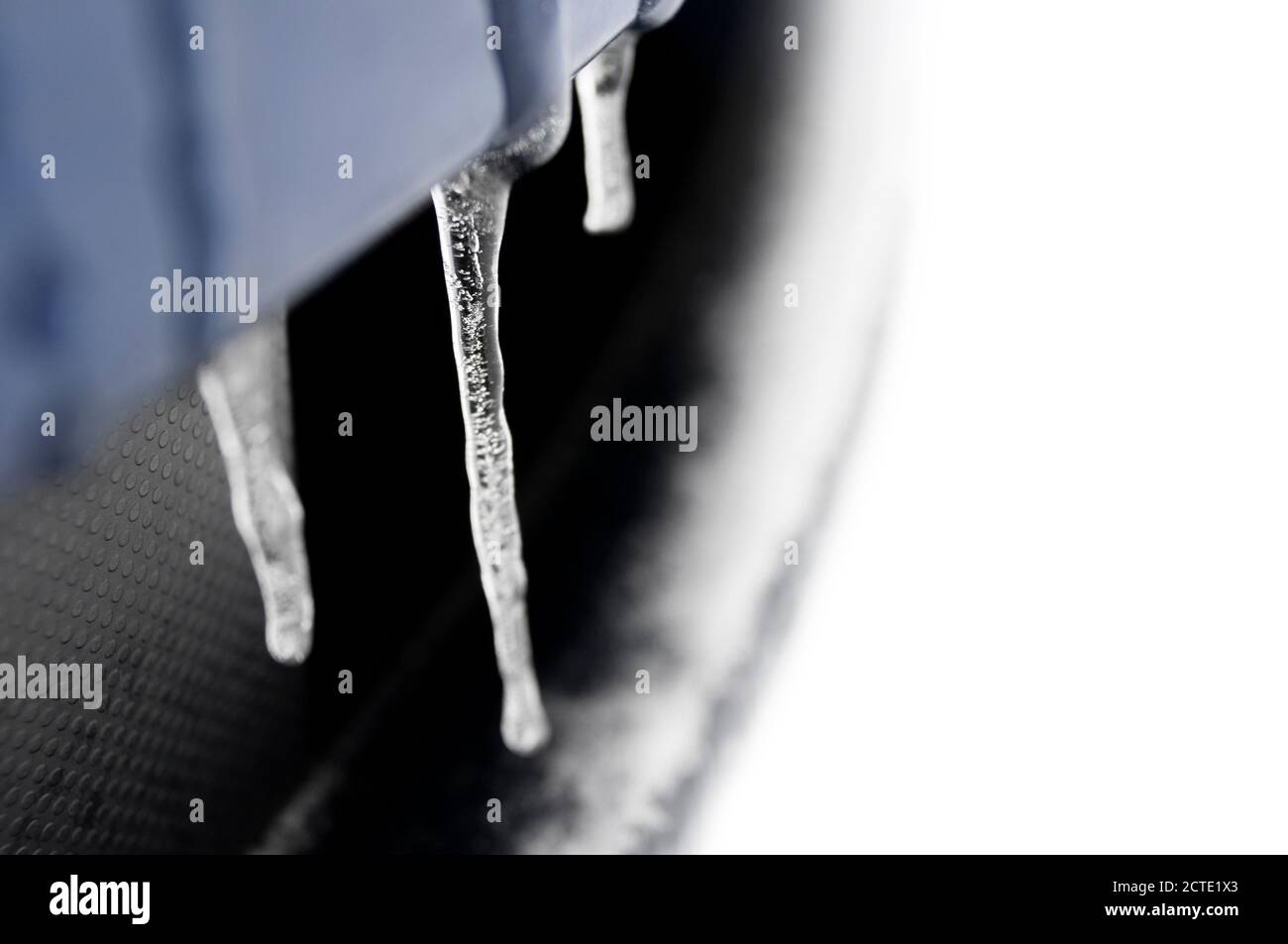 Small icicles forming on the front underside of a car Stock Photo - Alamy