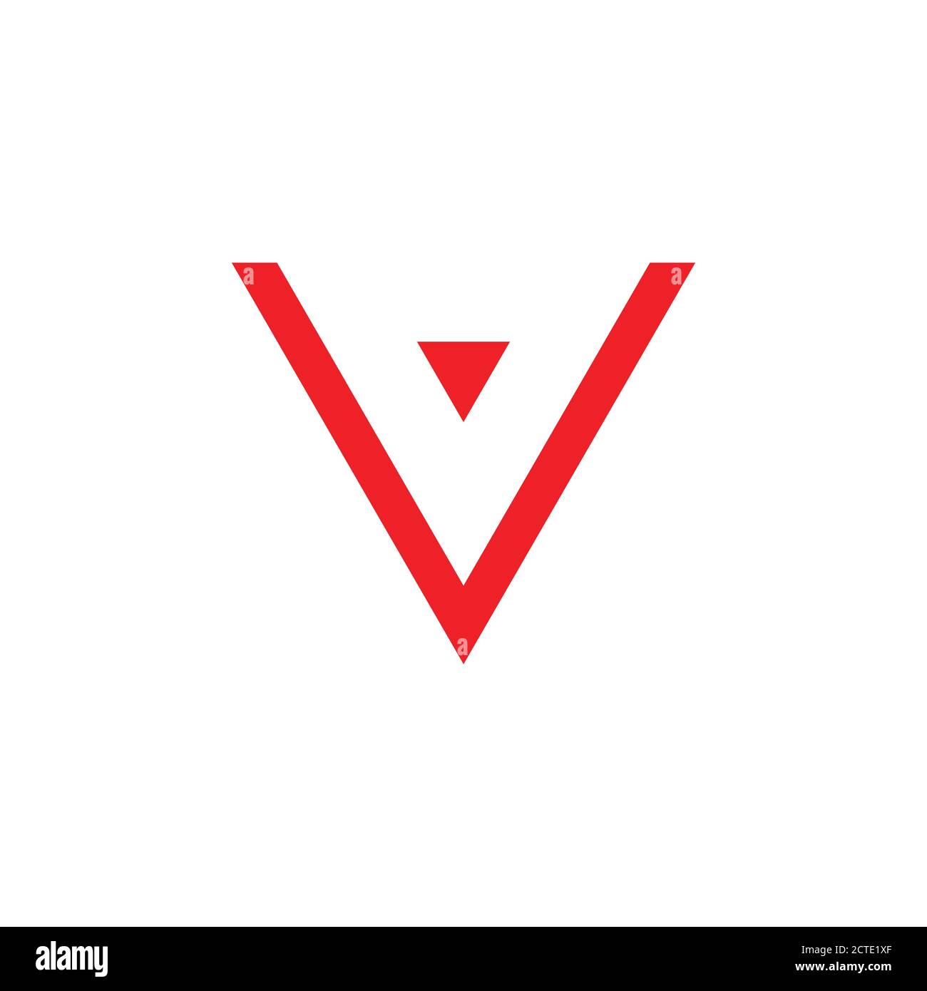 letter v triangle arrow geometric logo vector Stock Vector Image & Art ...