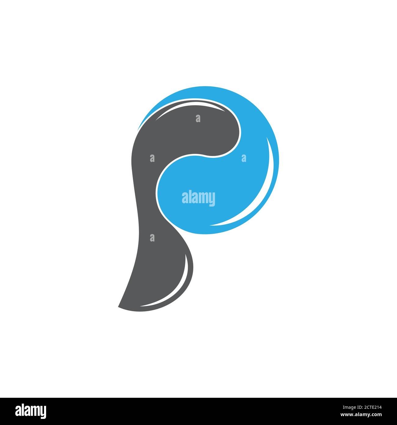 letter p curves shine logo vector Stock Vector Image & Art - Alamy