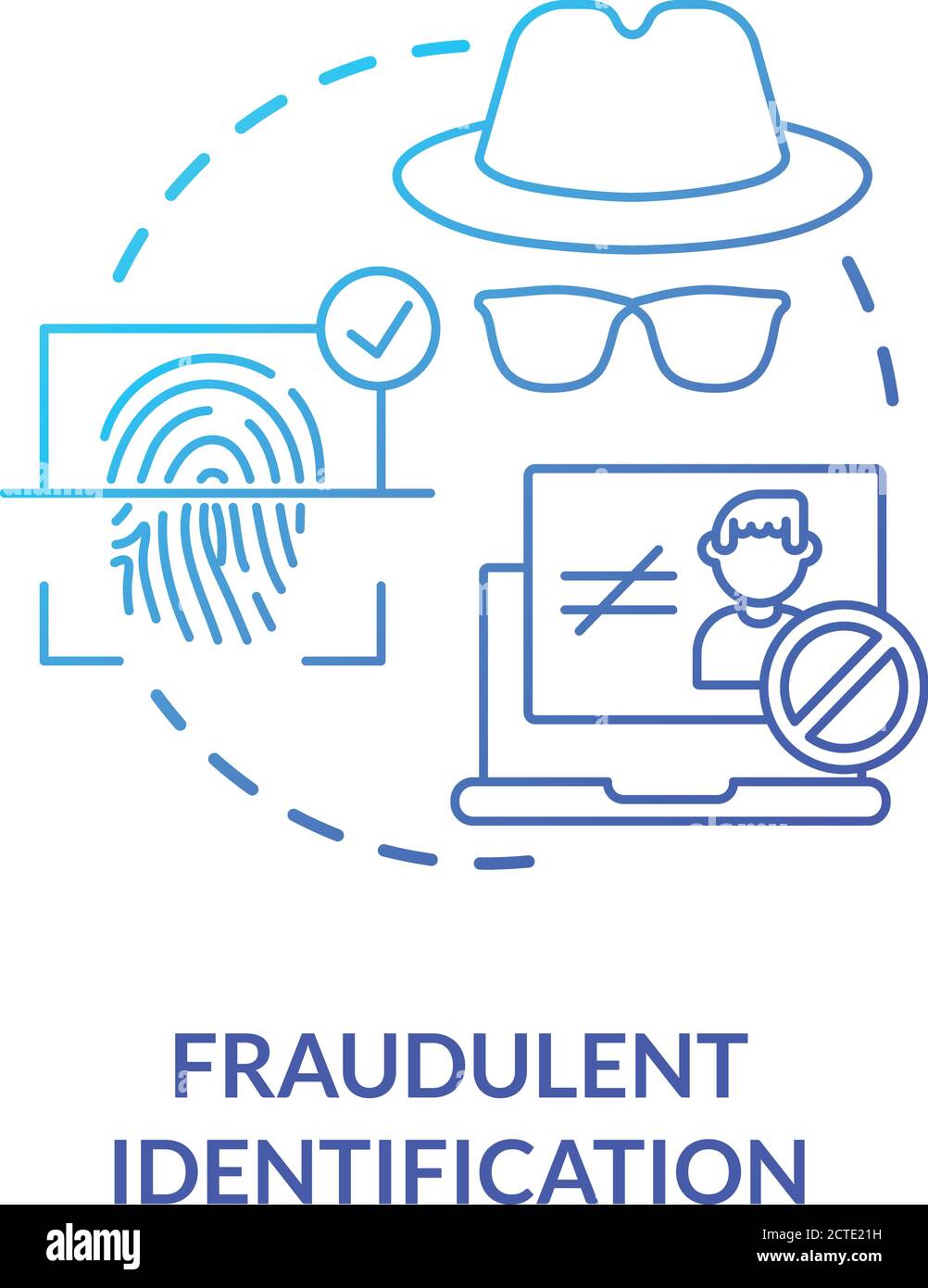 Fraudulent identification concept icon Stock Vector Image & Art - Alamy