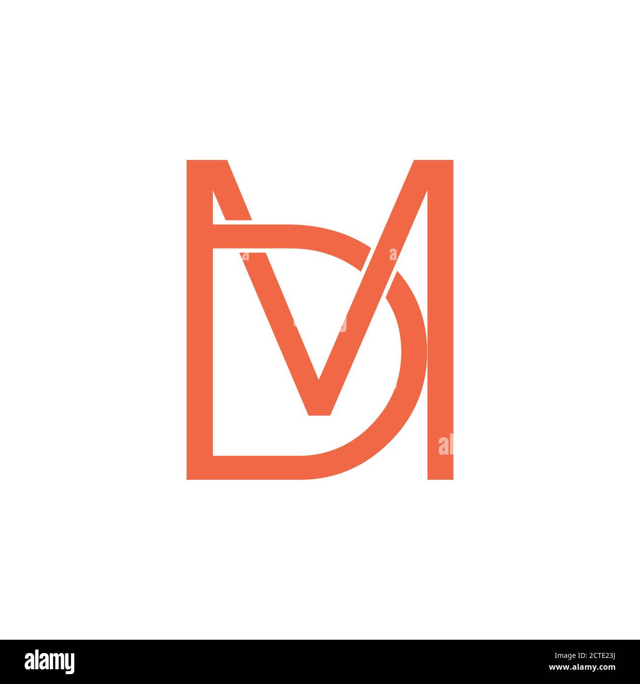 letter md linked simple logo vector Stock Vector Image & Art - Alamy