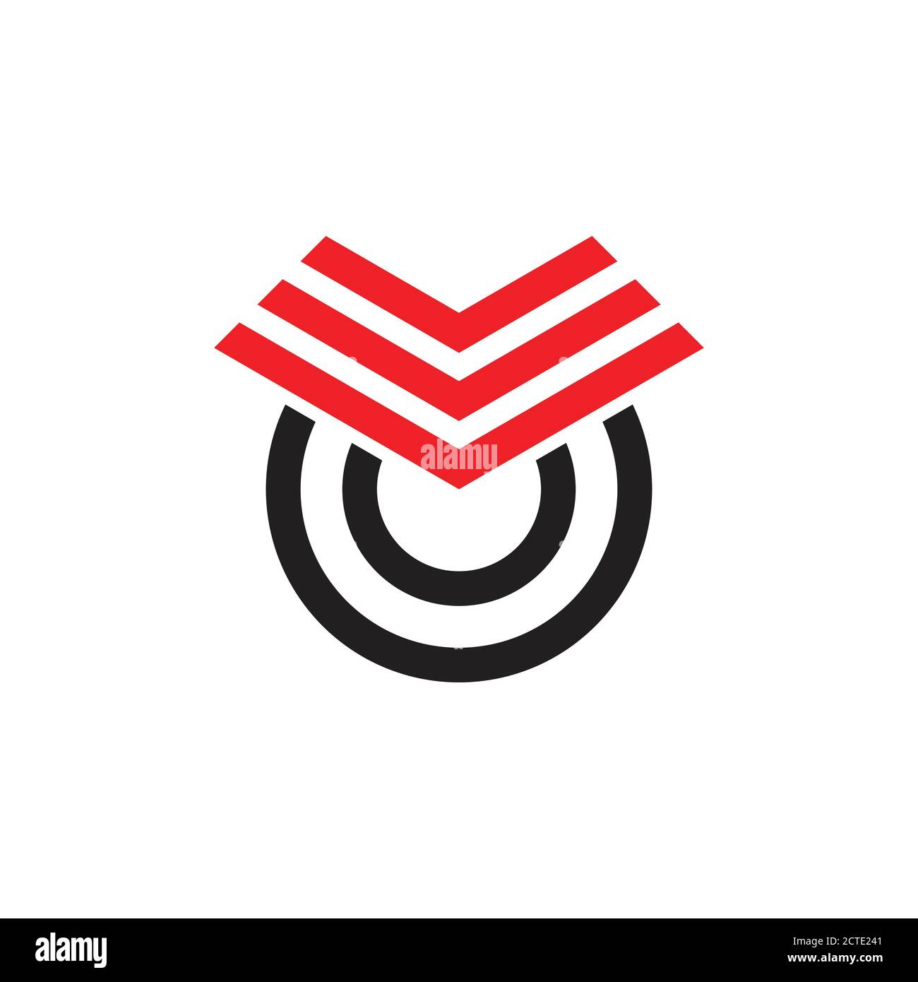 stripes arrow motion circle geometric logo vector Stock Vector Image ...