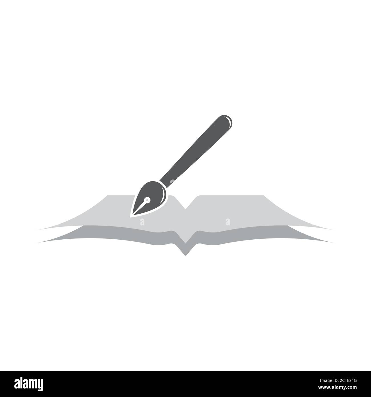 pen ink and book education symbol logo vector Stock Vector Image & Art ...