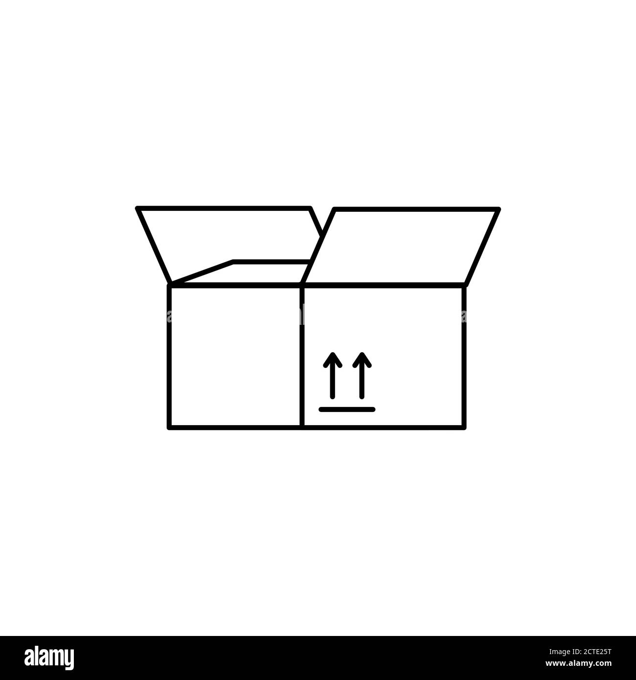 Carton Package Box icon. Open box. Stock vector illustration isolated ...