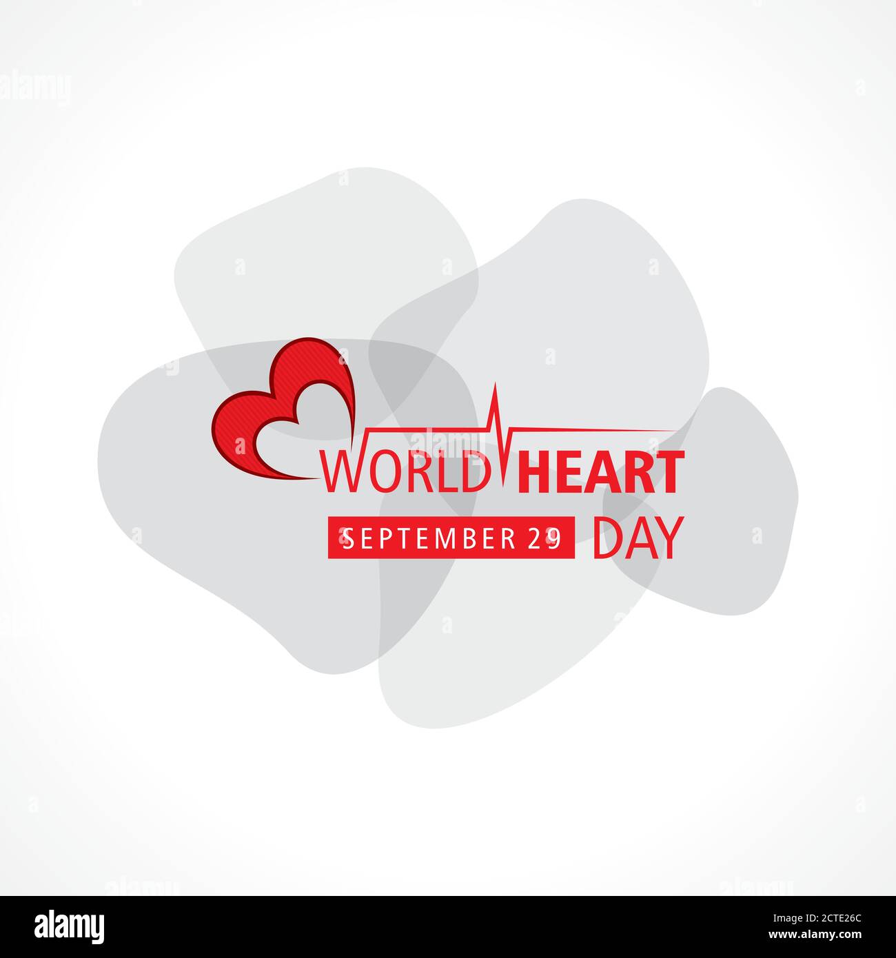 Vector Illustration of World Heart Day observed on 29 September Stock ...