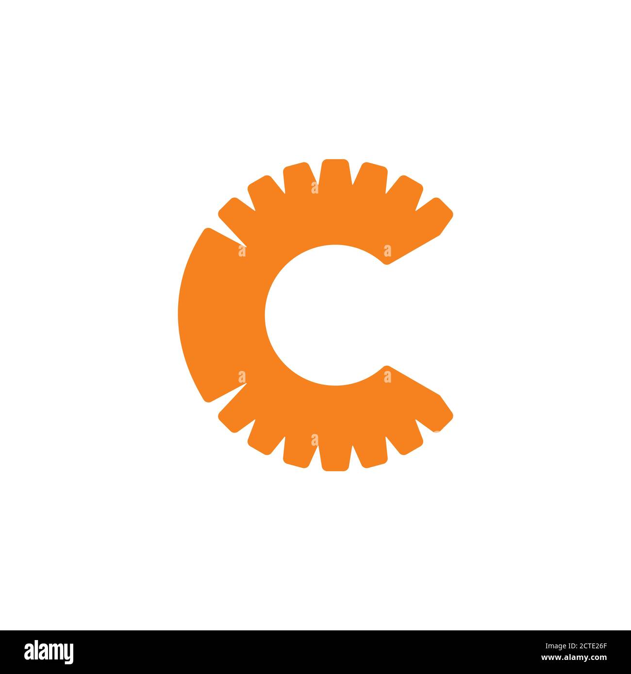 letter c saw circle design industrial logo vector Stock Vector Image ...