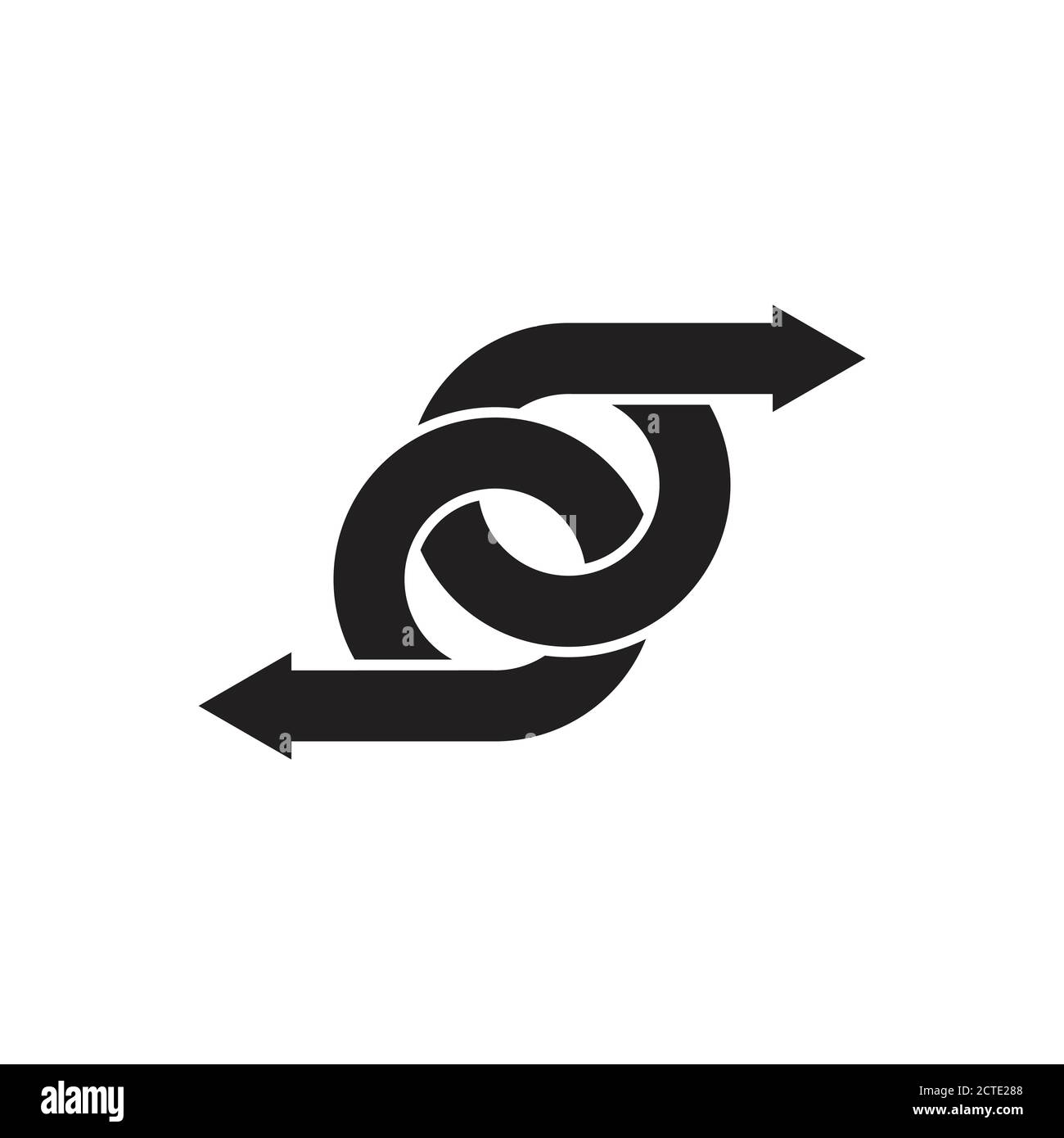 linked circle arrow letter s symbol logo vector Stock Vector Image ...