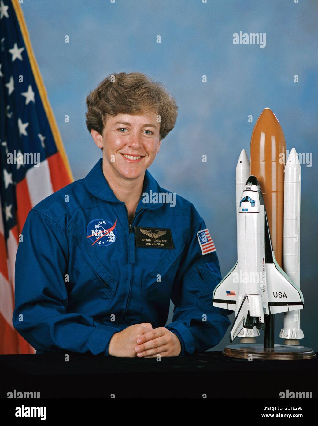 (8 Sept 1992) --- Astronaut Wendy B. Lawrence, mission specialist Stock ...