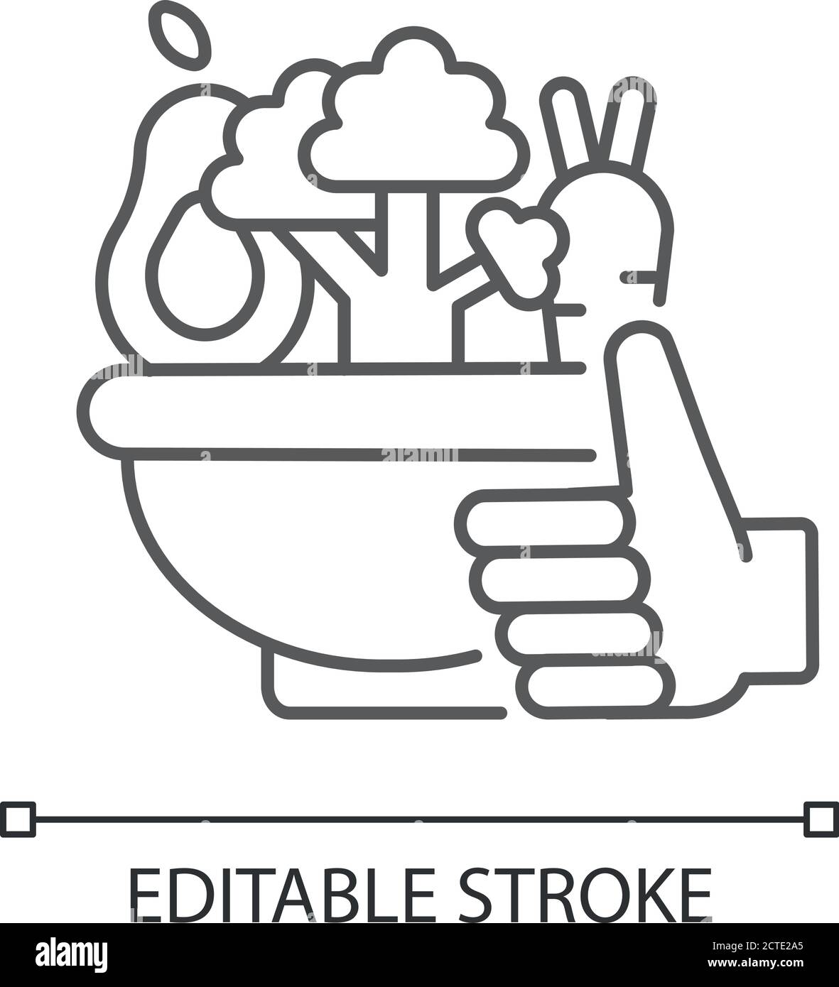 Healthy food linear icon Stock Vector Image & Art - Alamy