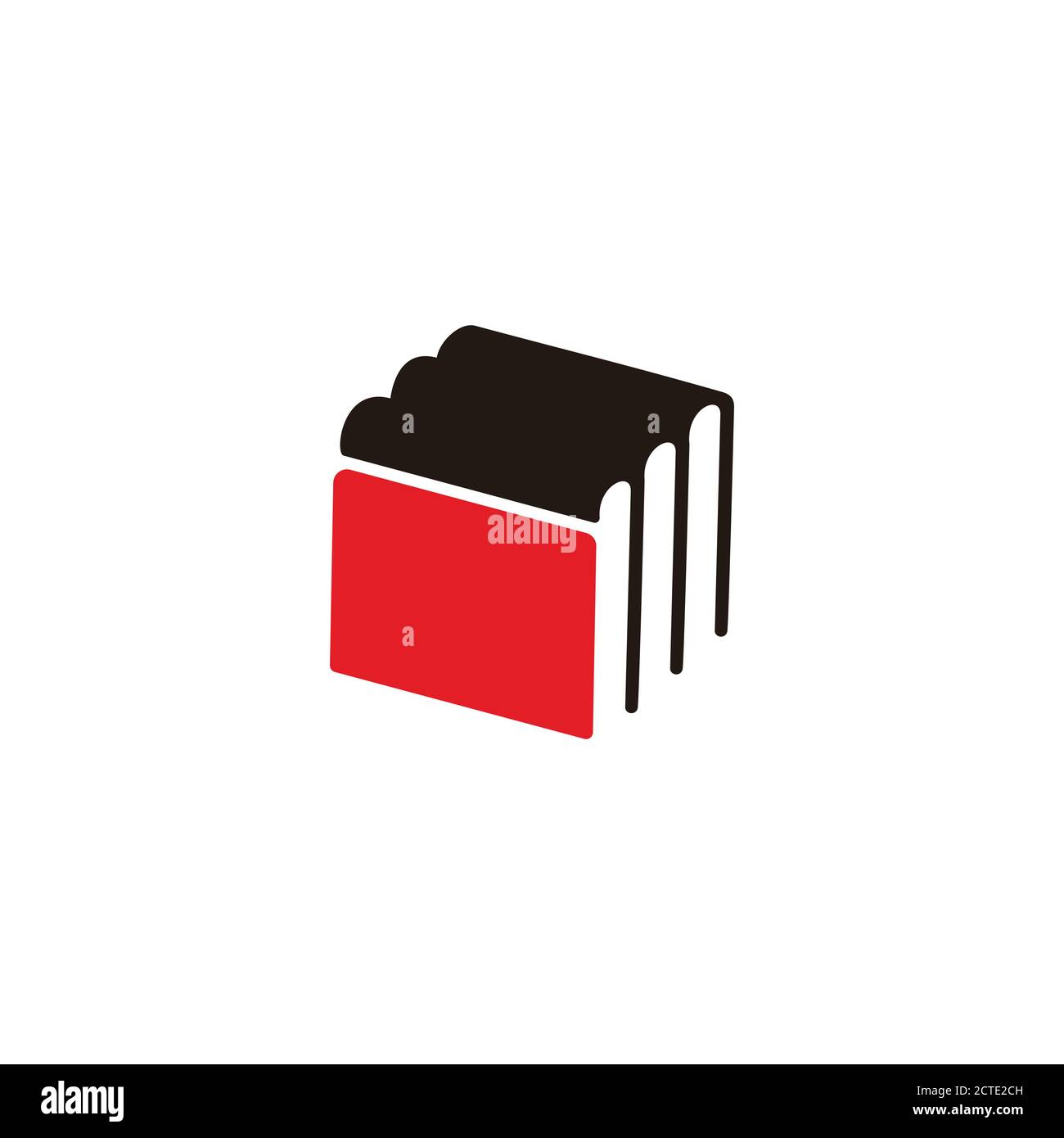 simple geometric book stack clear design symbol logo vector Stock ...