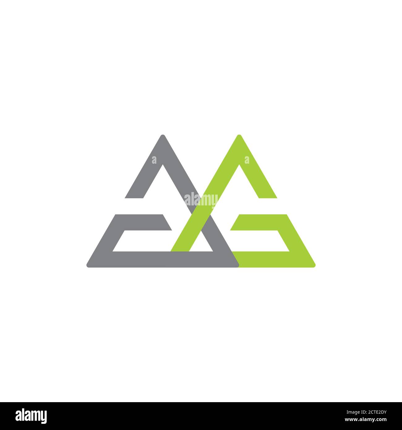 linked letter gg triangle logo vector Stock Vector Image & Art - Alamy
