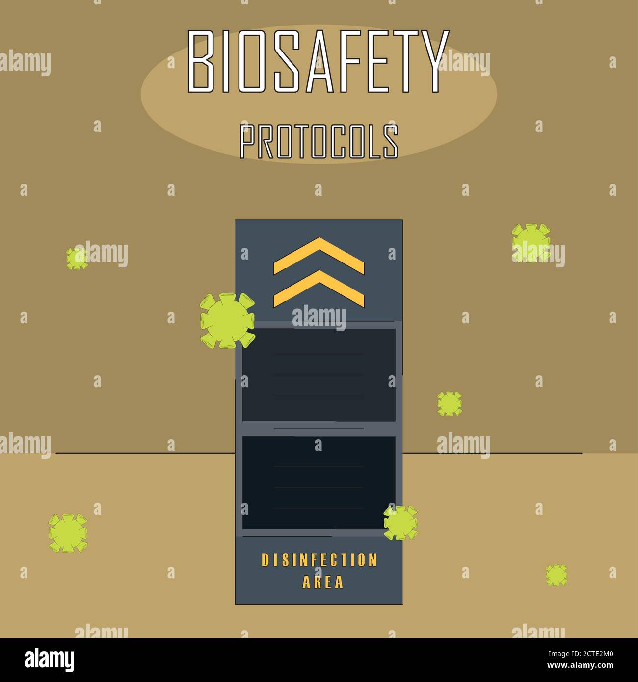 Biosafety protocols poster. Maintain disinfection areas - Vector Stock ...