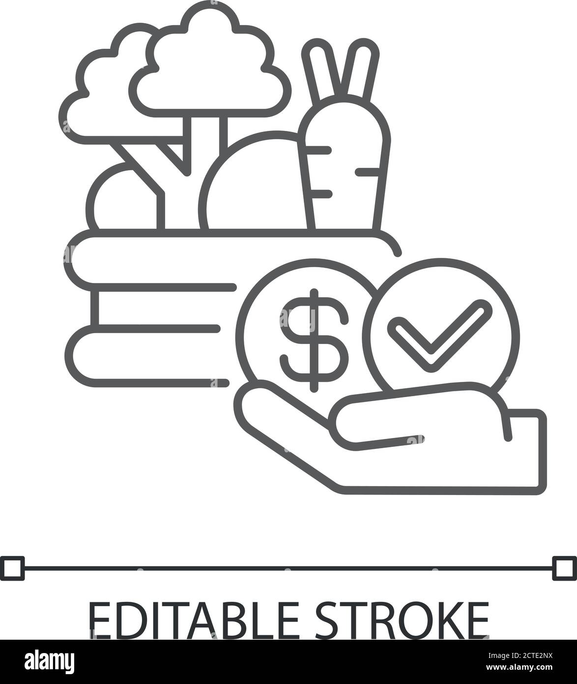 Affordable food linear icon Stock Vector Image & Art - Alamy