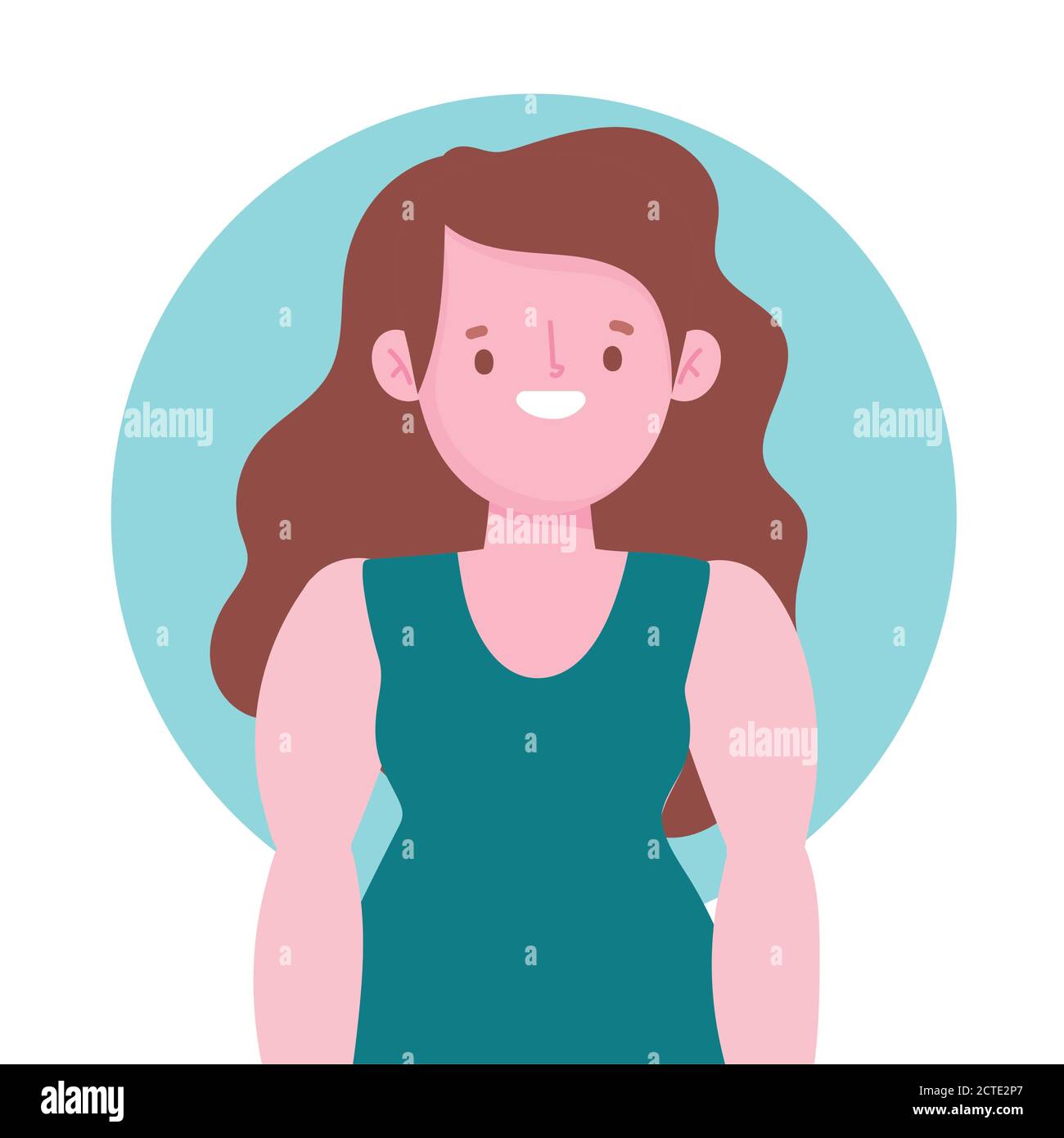cartoon woman short stature portrait vector illustration Stock Vector ...
