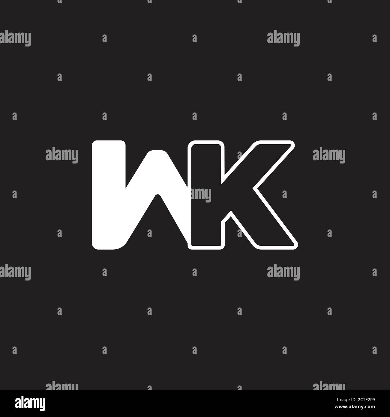 letter wk simple linked geometric logo vector Stock Vector Image & Art ...