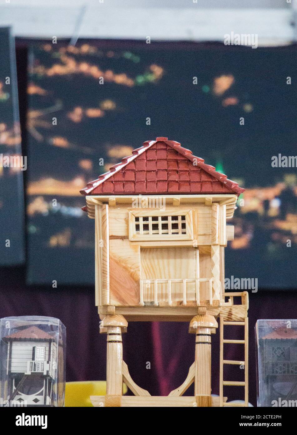 Little hut for shelter made in simple style in view Stock Photo - Alamy