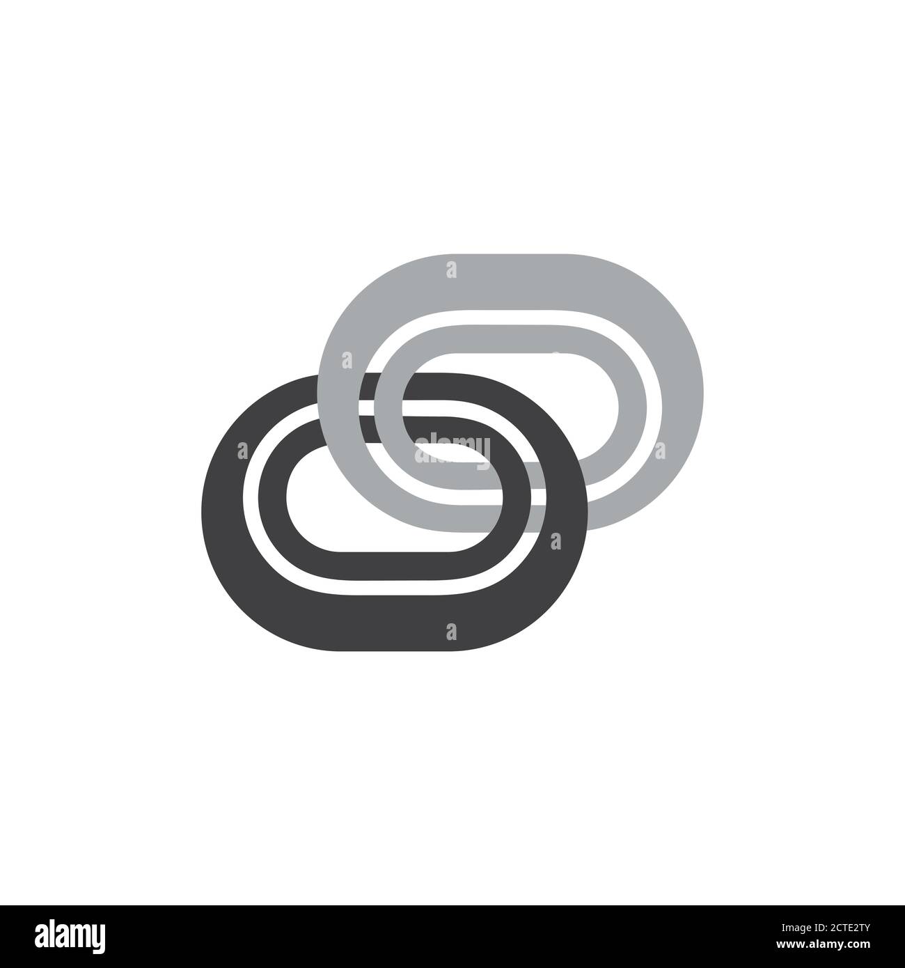 linked stripes chain symbol logo vector Stock Vector Image & Art - Alamy