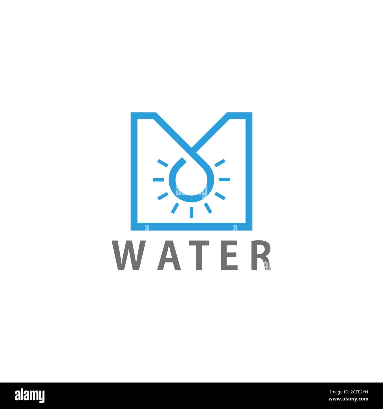 letter m water drop shape abstract infinity line logo vector Stock ...