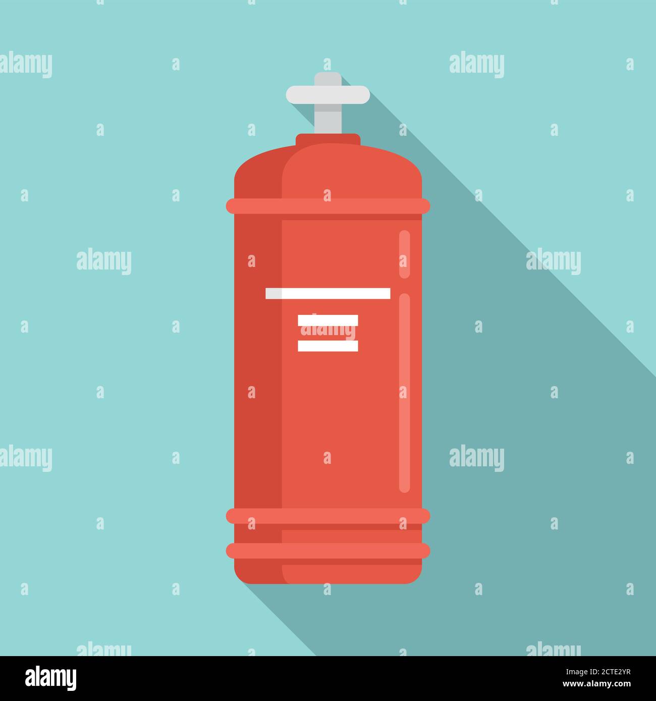 Gas cylinder valve icon. Flat illustration of gas cylinder valve vector ...