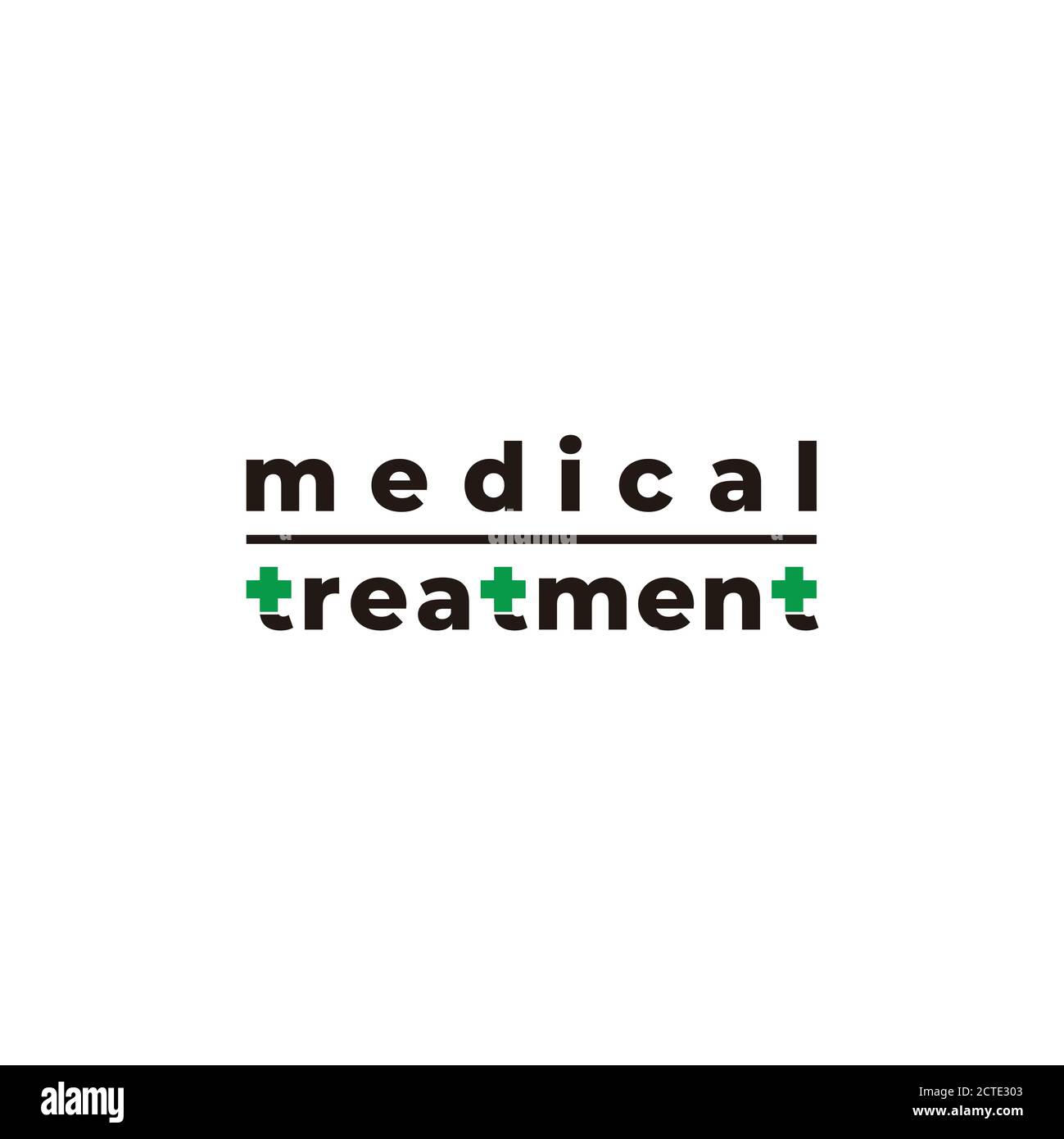 text medical treatment plus symbol decoration vector Stock Vector Image ...