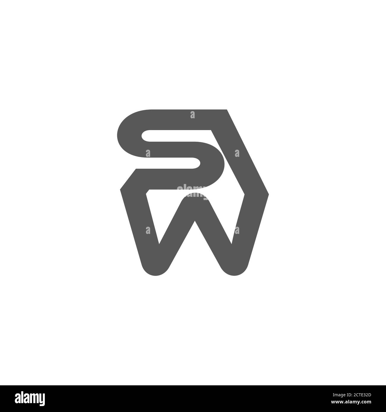 letter sw infinity geometric line symbol logo vector Stock Vector Image ...